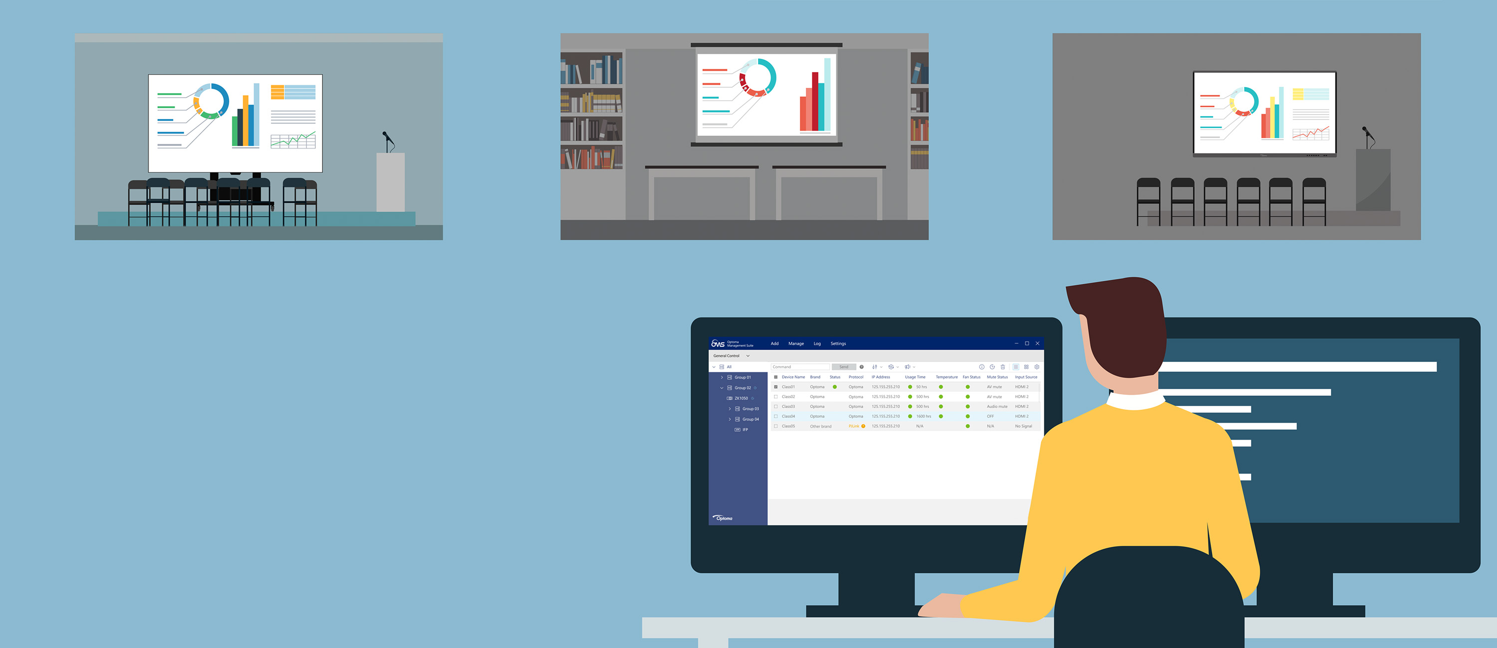 Optoma Management Suite OMS - Solución de gestión remota avanzada para ...